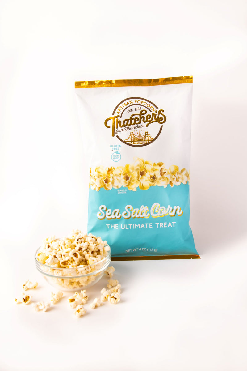 Sea Salt Corn Gourmet Popcorn 4 oz - Healthy Snack Choice