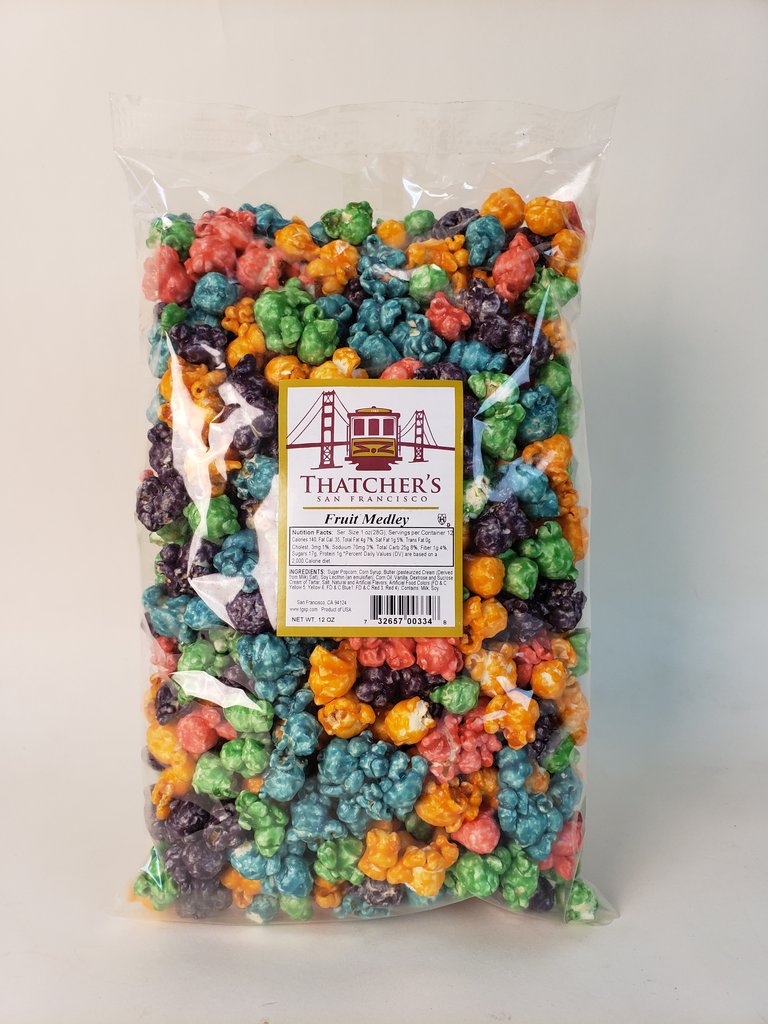 12 oz Fruit Medley Popcorn | Fruity Gourmet Snack | Thatcher's